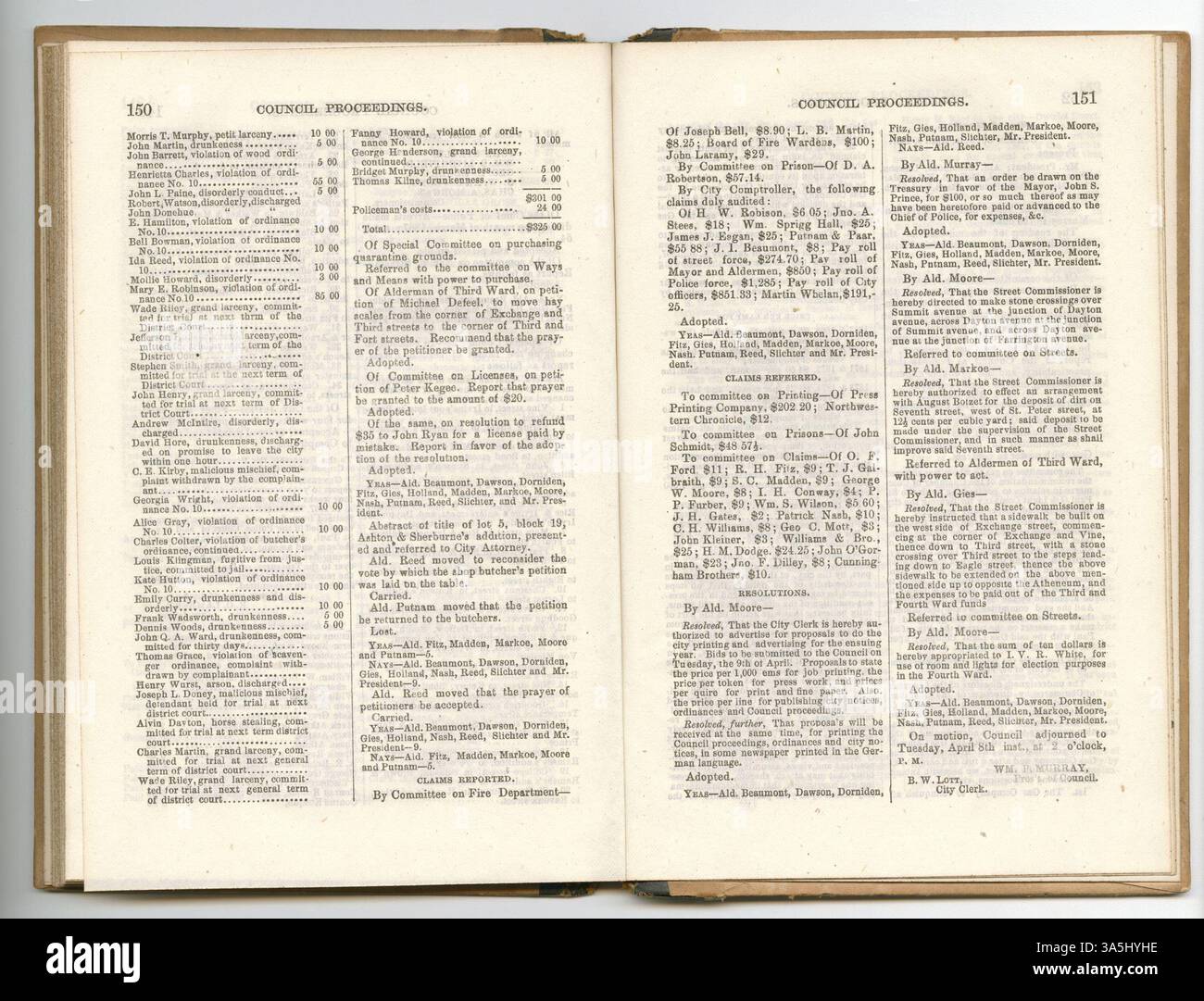 This volume documents the st paul common councils activities f hi-res stock photography and ...