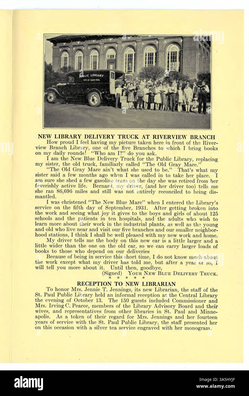 In the November 1931 edition of The Library Beacon, the Riverview ...