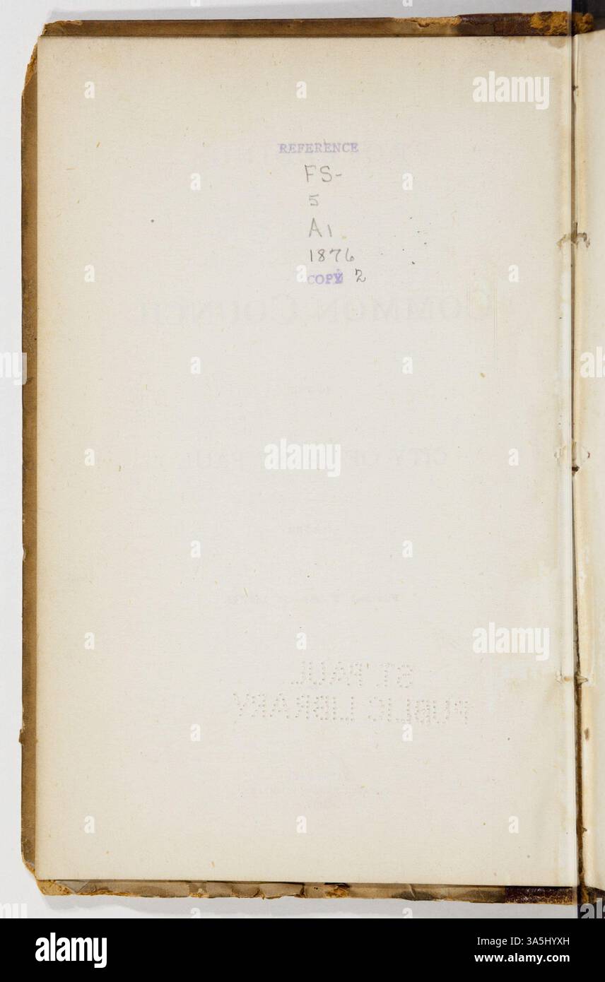 This book records the 1876 proceedings of the Common Council of Saint ...