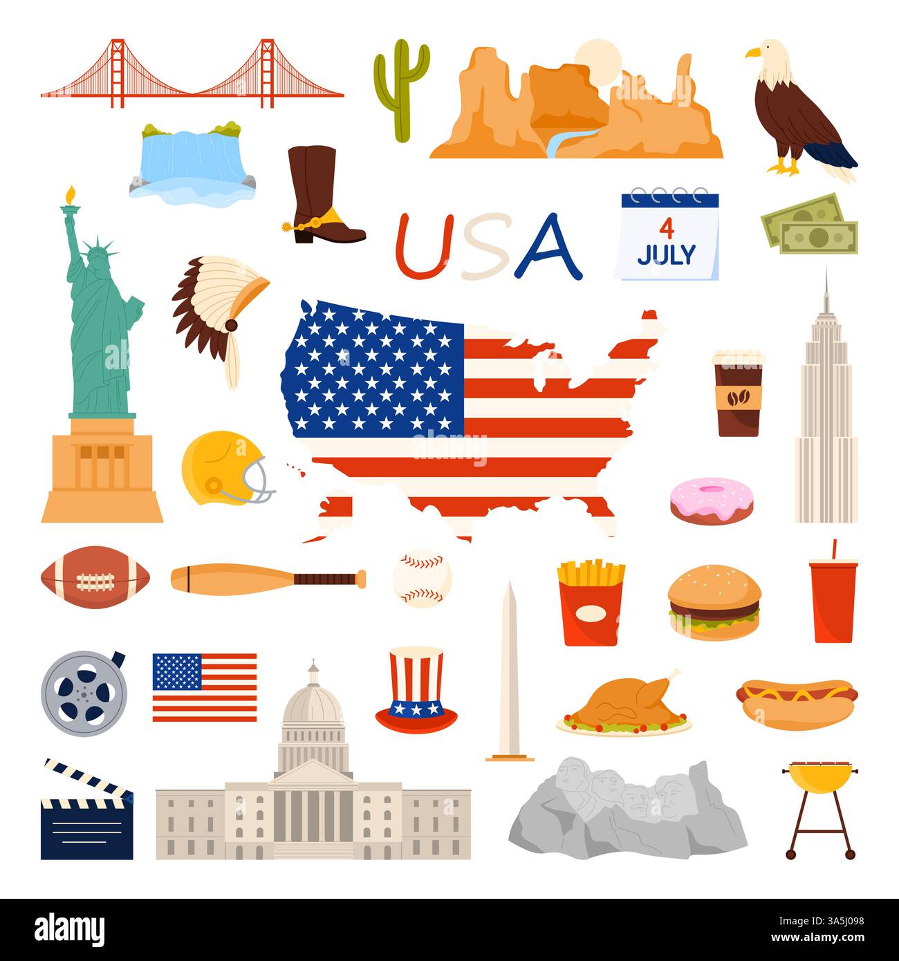 This vibrant collection of colorful icons symbolizes various aspects of ...