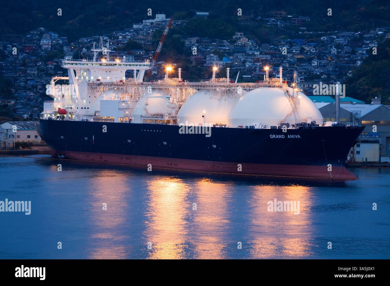 LNG Tanker in Nagasaki Port, Kyushu Region, Japan, Asia Stock Photo - Alamy