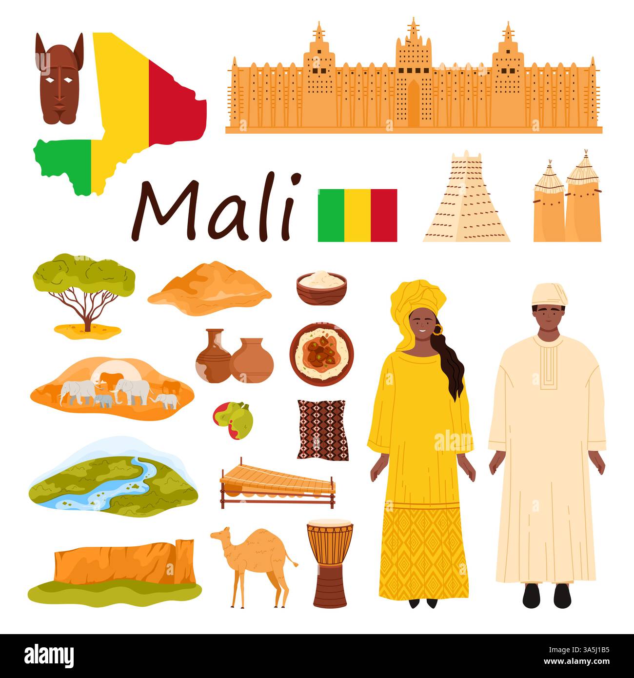 Mali cultural heritage, traditional clothing, landmarks, and local ...