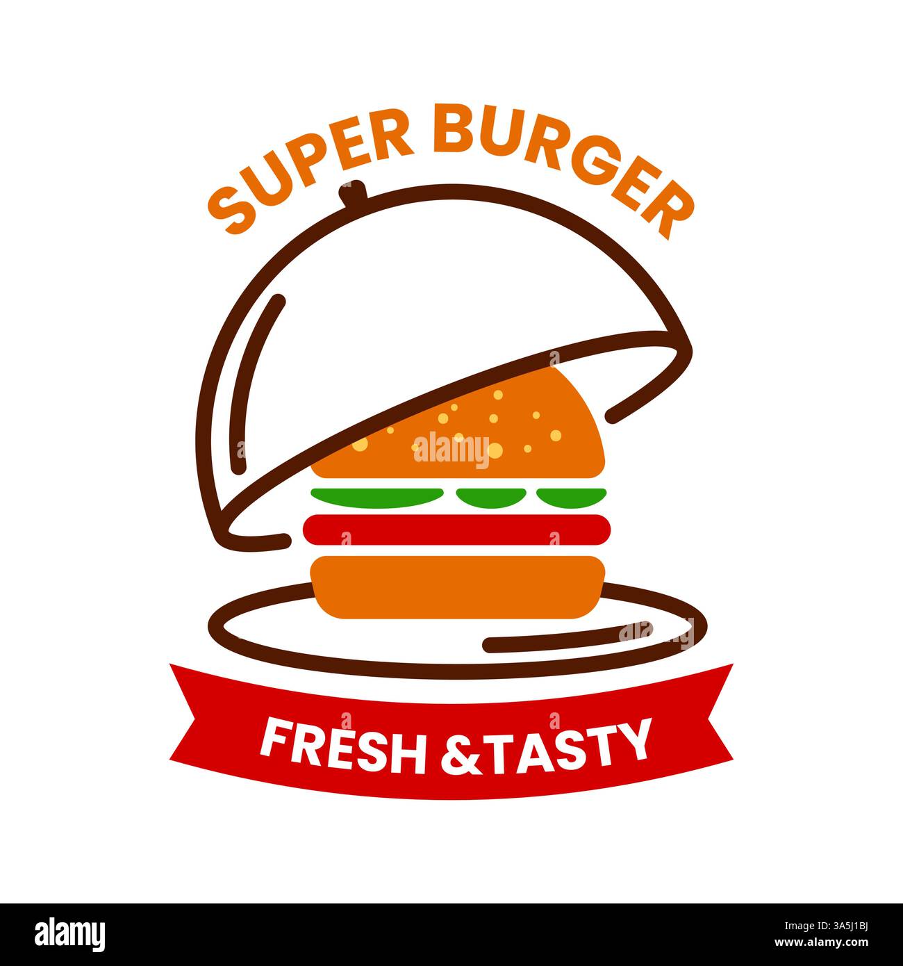 Burger logo. Hamburger logo design in minimal style. Cheeseburger on ...