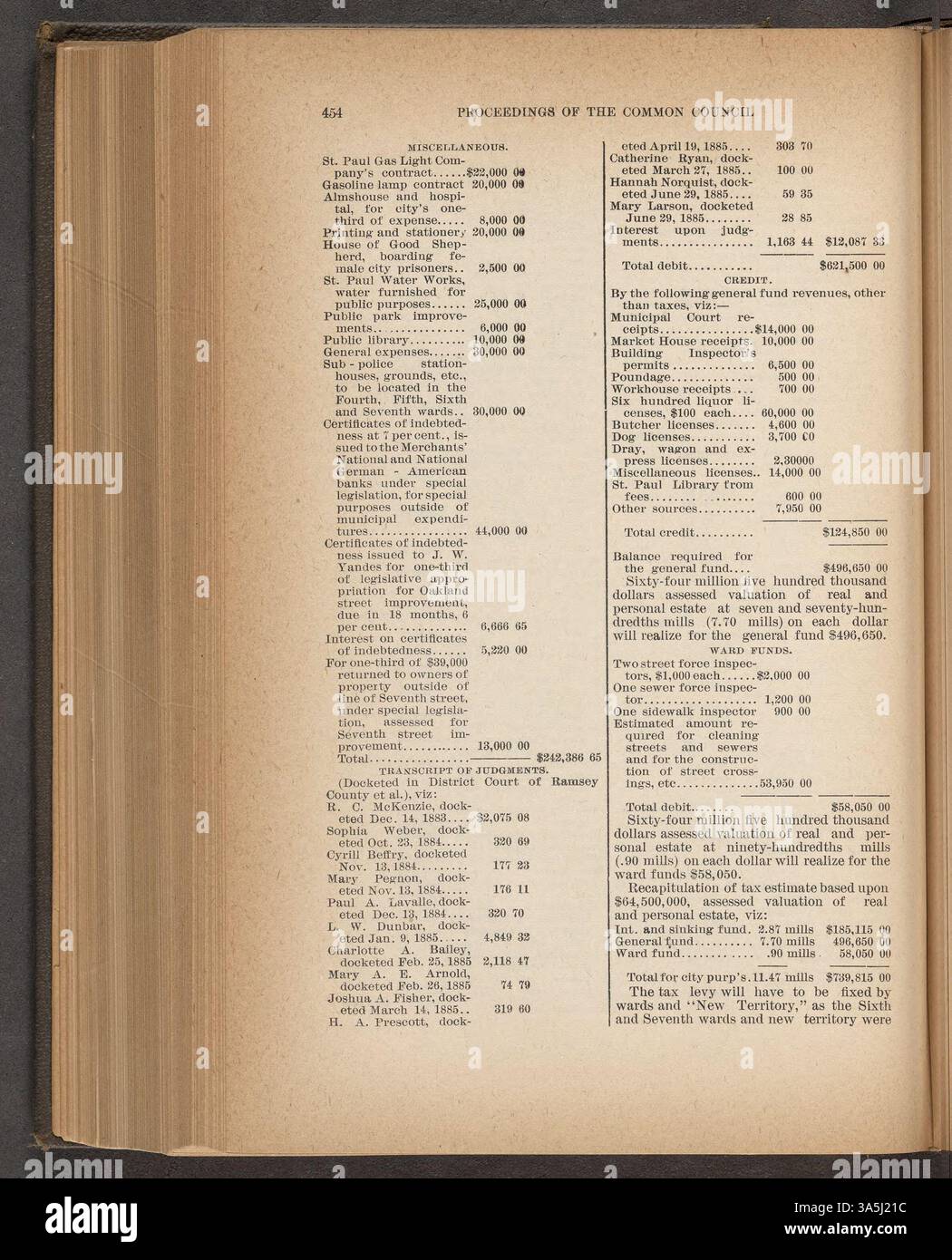 The official record of the Saint Paul City Council proceedings for 1885 ...