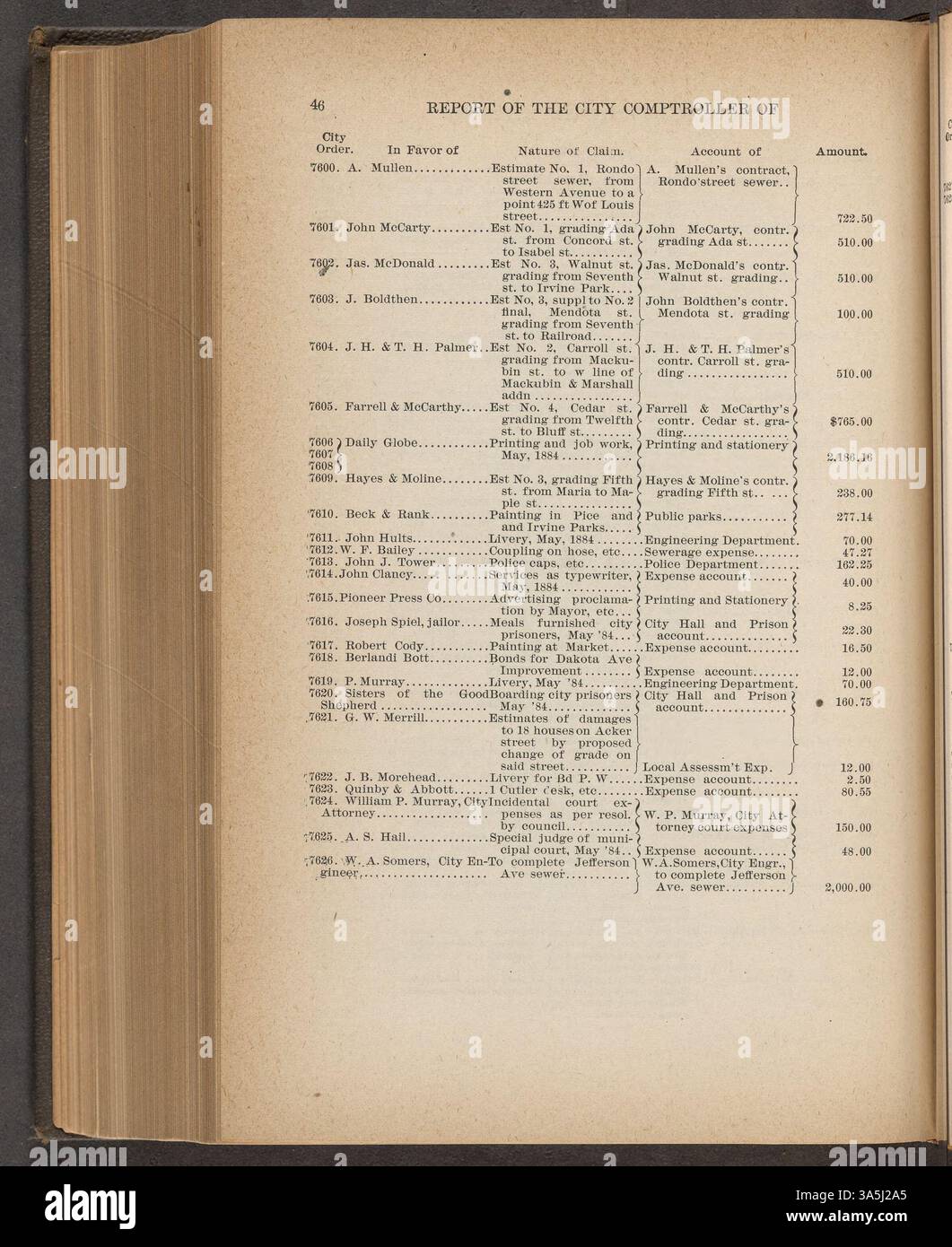 The 1885 records of the Common Council of Saint Paul document the legislative proceedings and ...