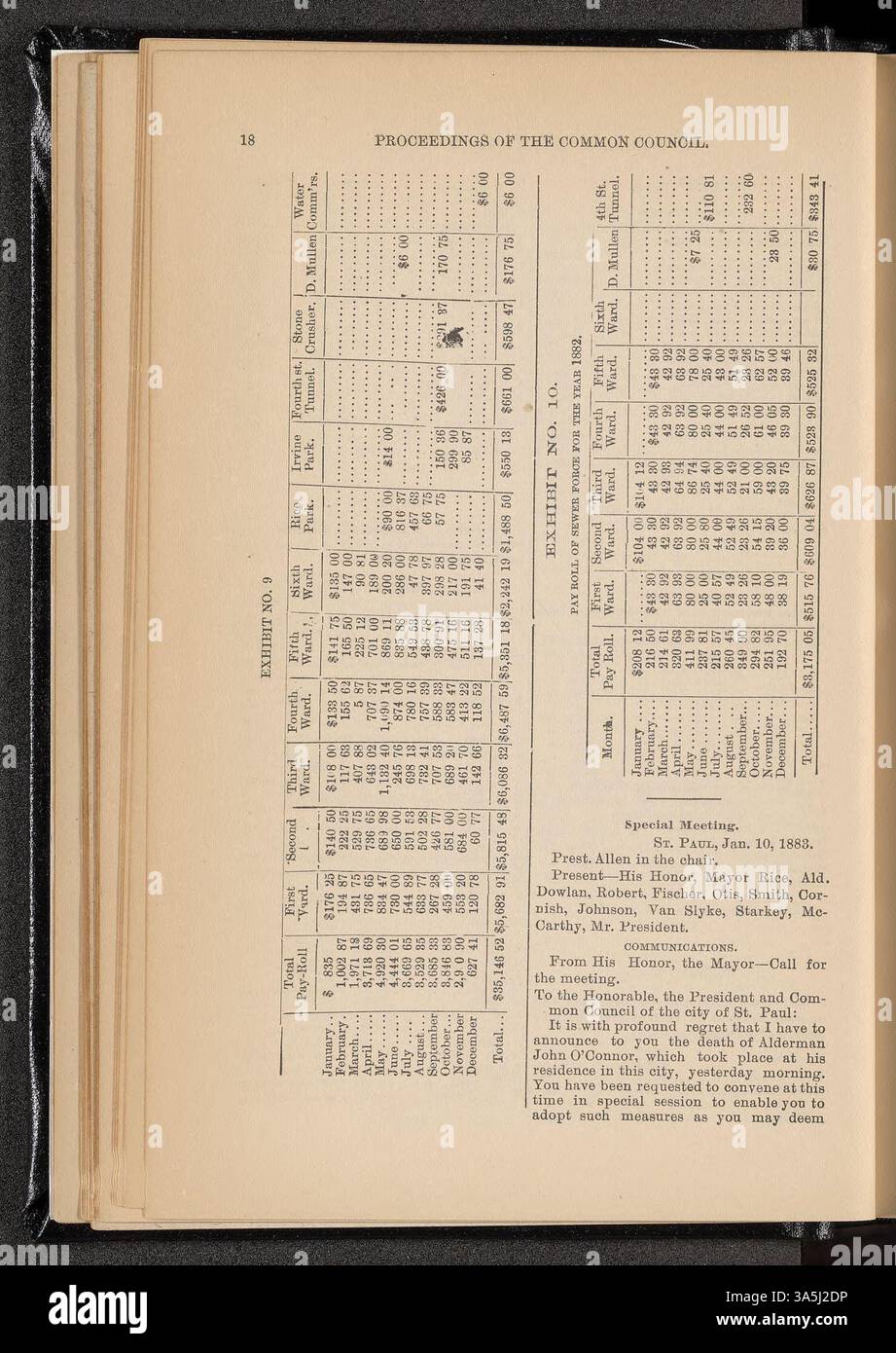 The 1883 Common Council minutes capture significant legislative actions ...