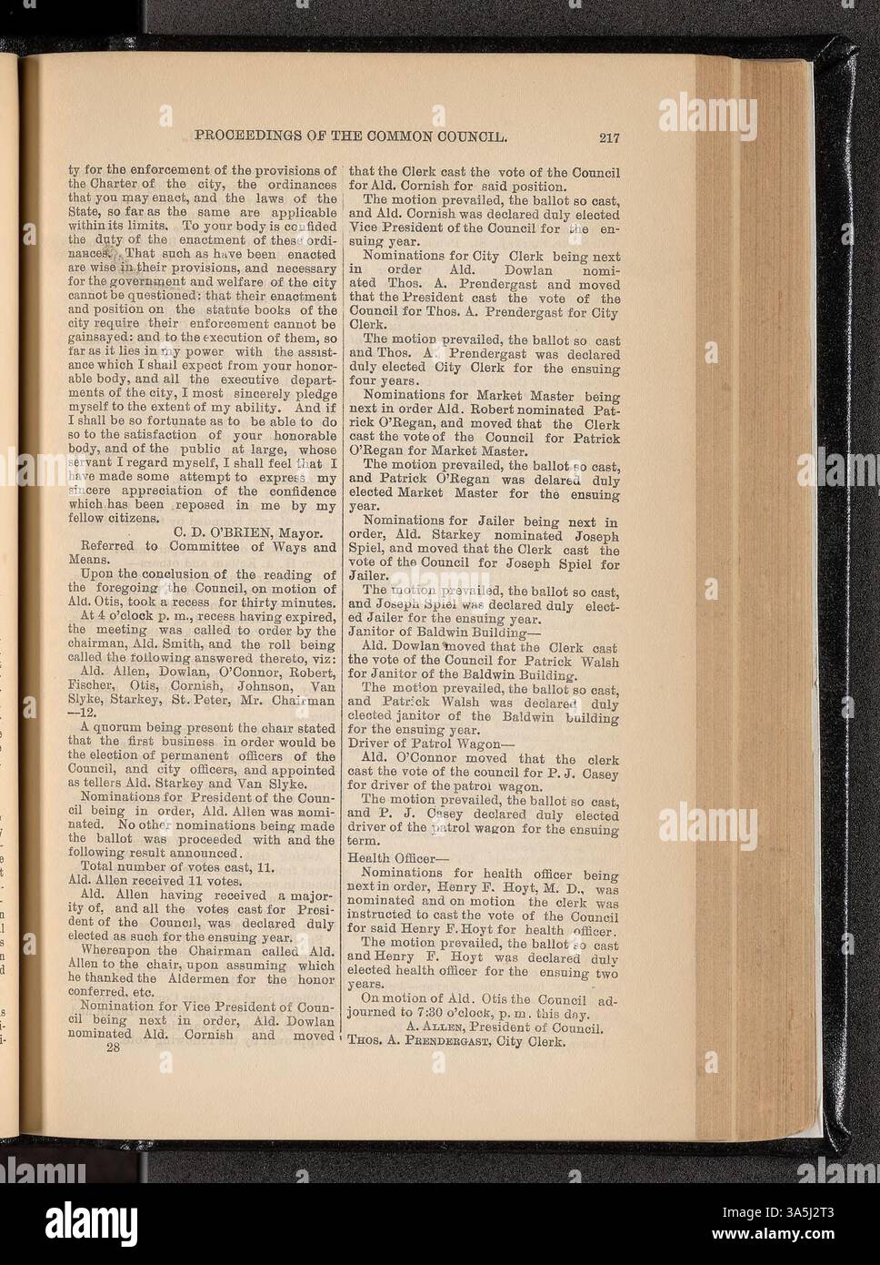 This document provides a comprehensive record of the actions and resolutions made by the Saint ...