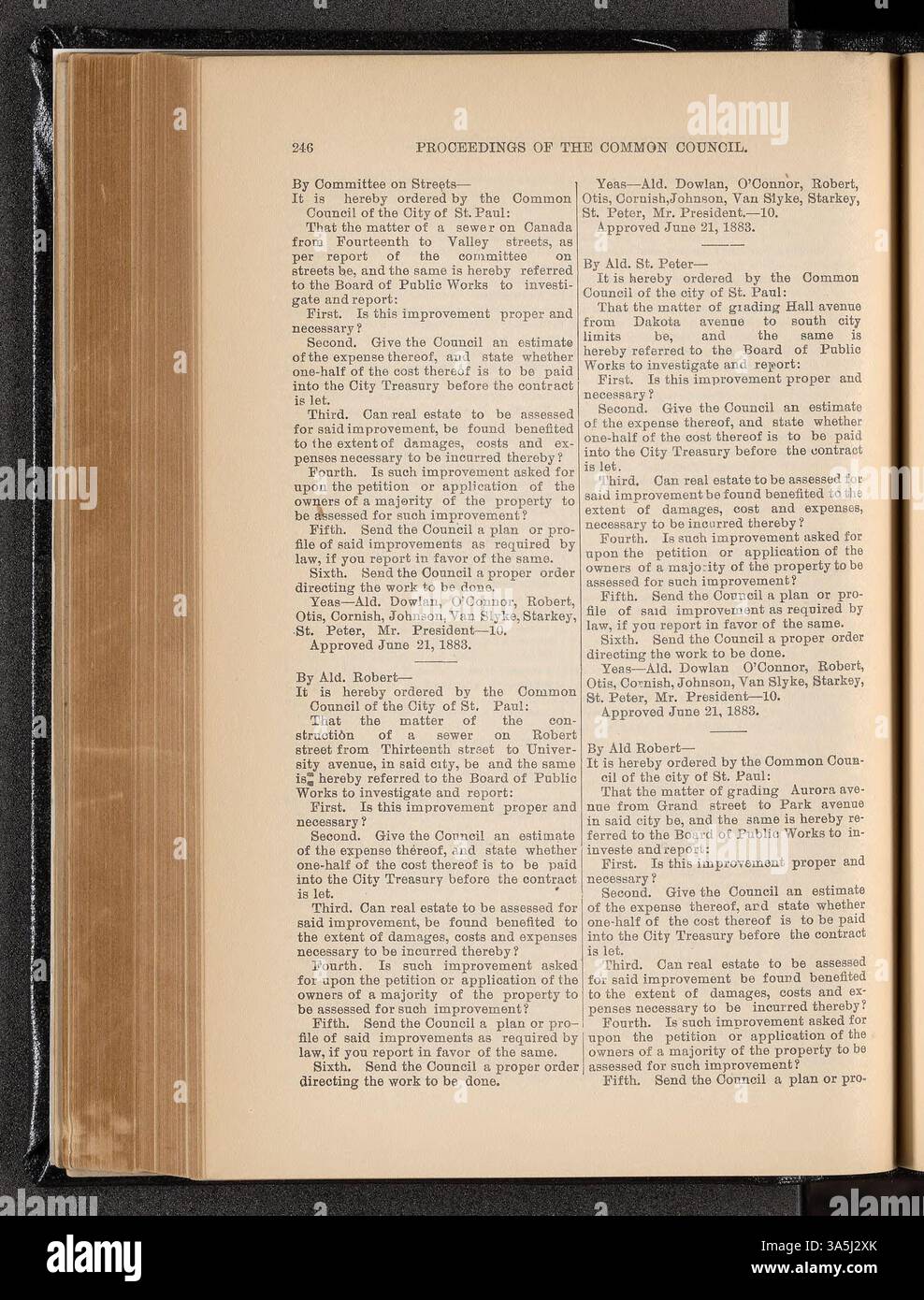 This compilation of the 1883 Saint Paul City Council proceedings offers an in-depth record of ...