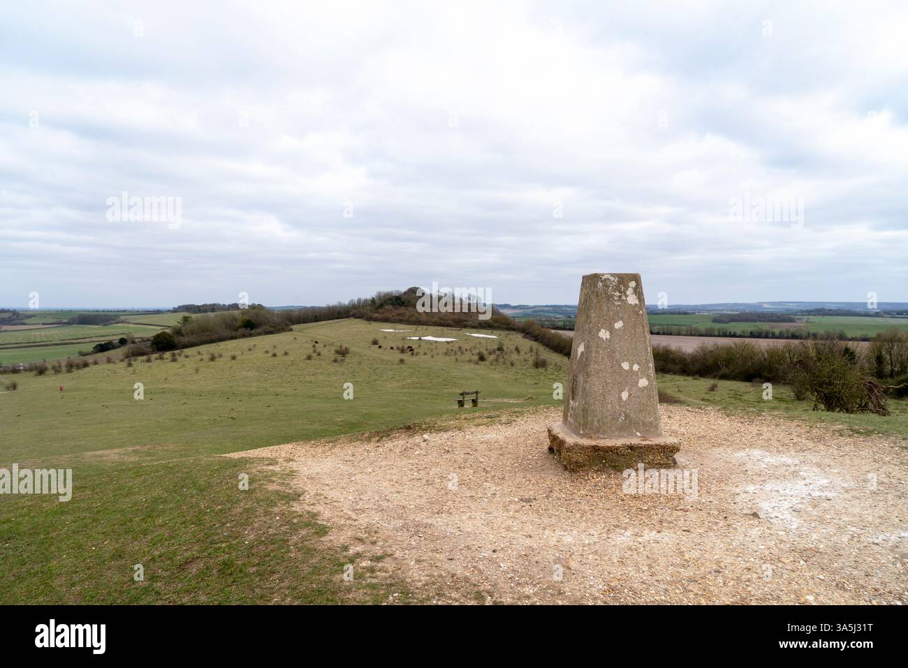 Ordnance Survey triangulation point Stock Photo - Alamy