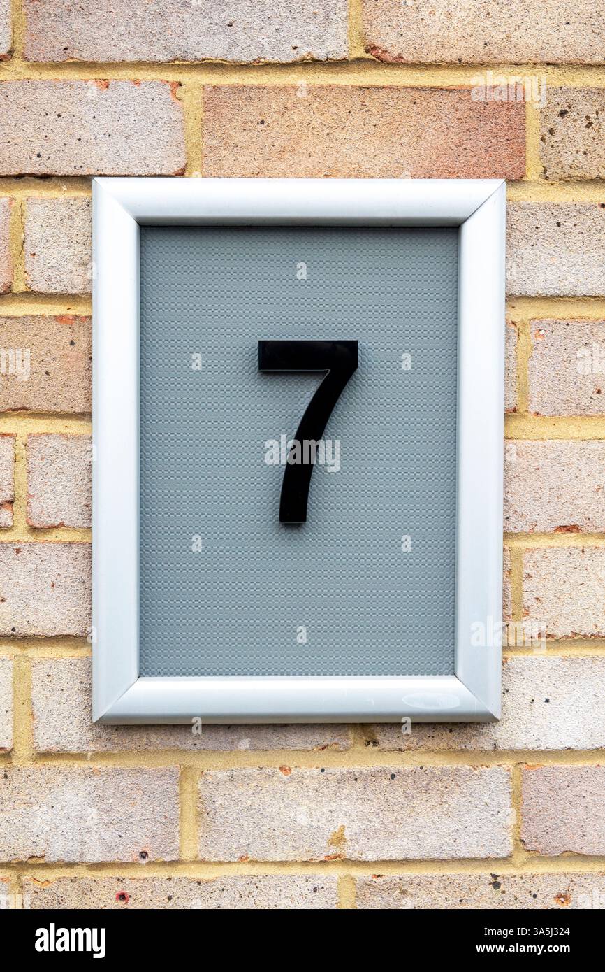 Number 7 in a frame Stock Photo - Alamy