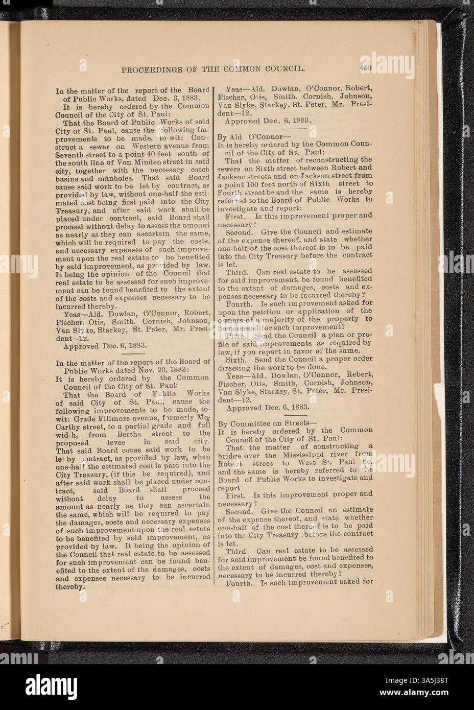 Official minutes of the Common Council of Saint Paul from 1883 ...