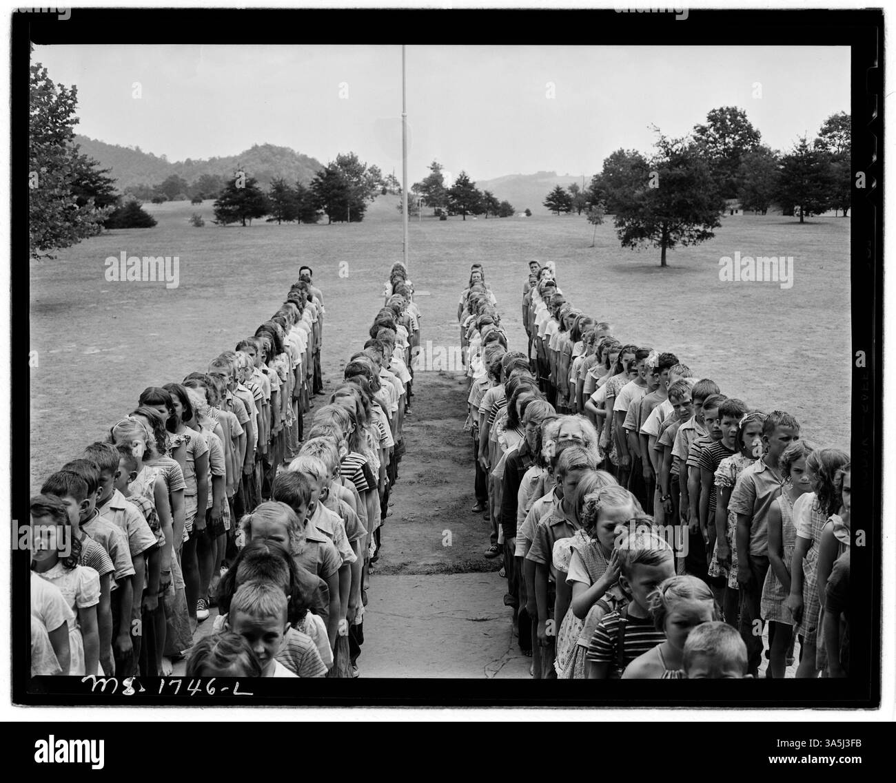 Summer camp traditions Black and White Stock Photos & Images - Alamy