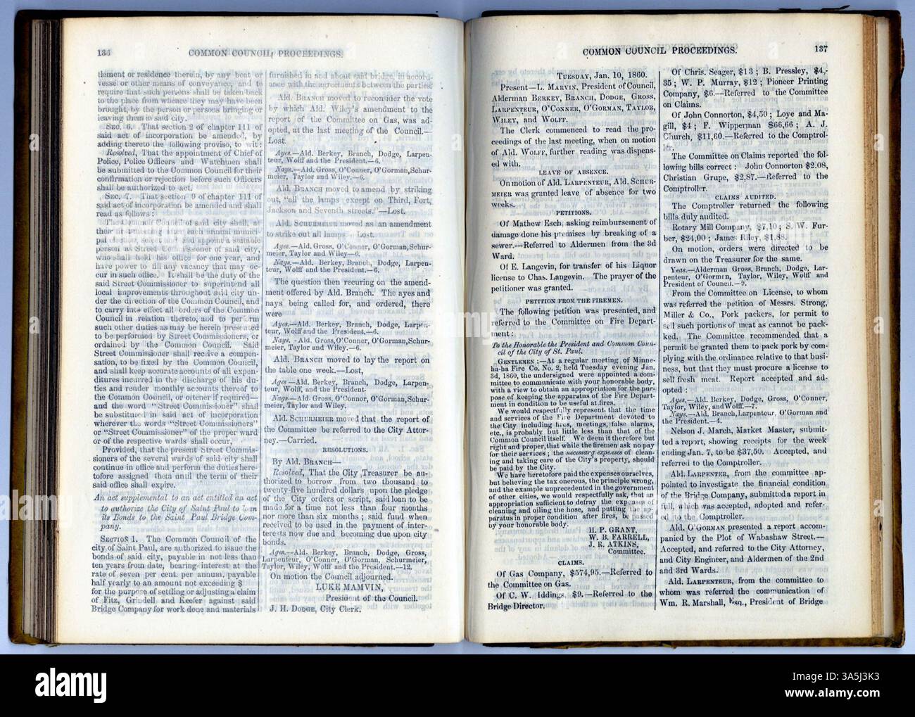 This official record captures the activities of the St. Paul Common ...