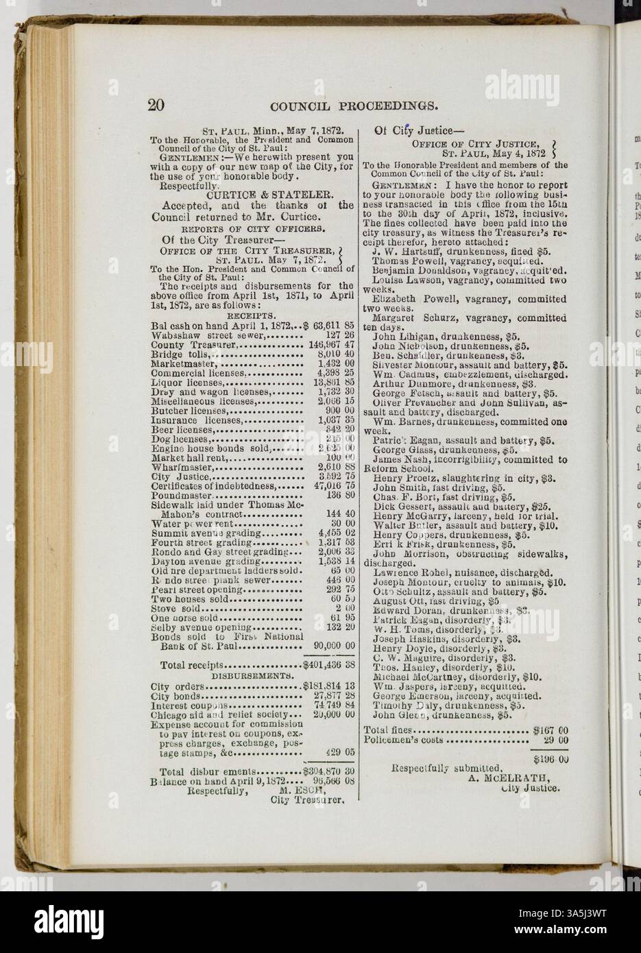 This book records the St. Paul City Council's activities from April 9 ...