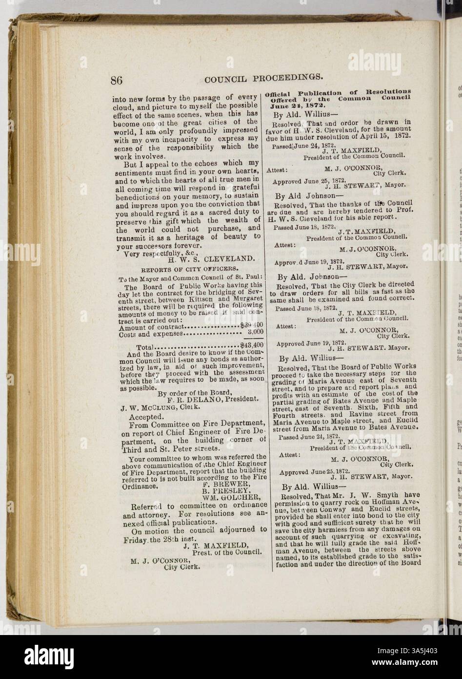 This book records St. Paul's City Council activities from April 1872 to ...