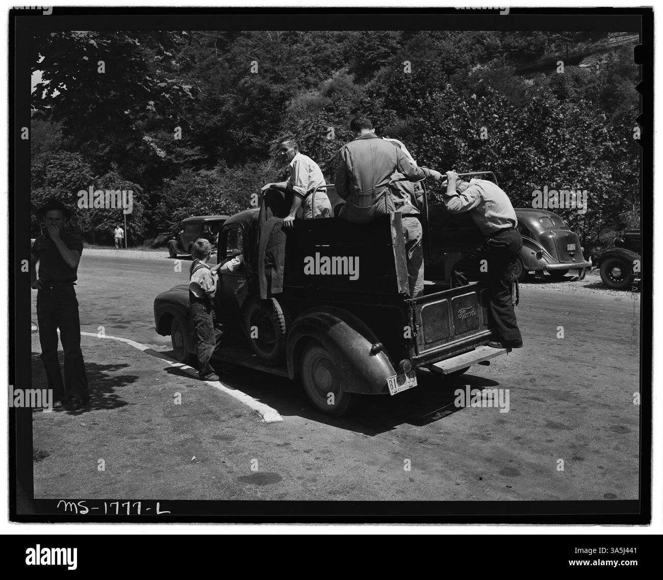 Miners at the Kopperston Mines in Wyoming County, West Virginia, board ...