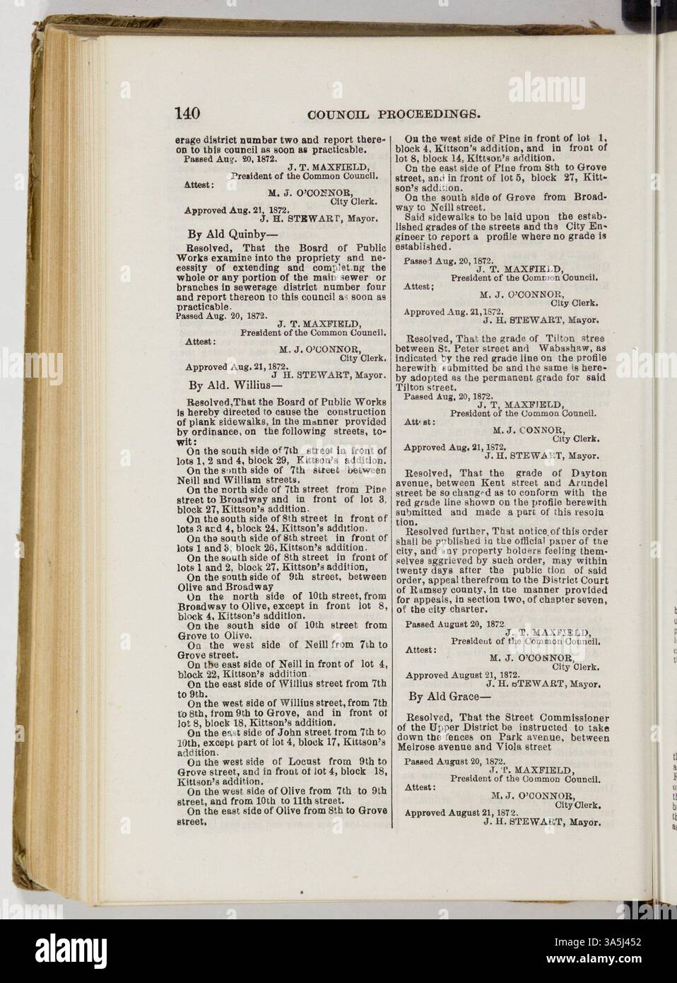 The book records the St. Paul City Council’s proceedings from April 9 ...