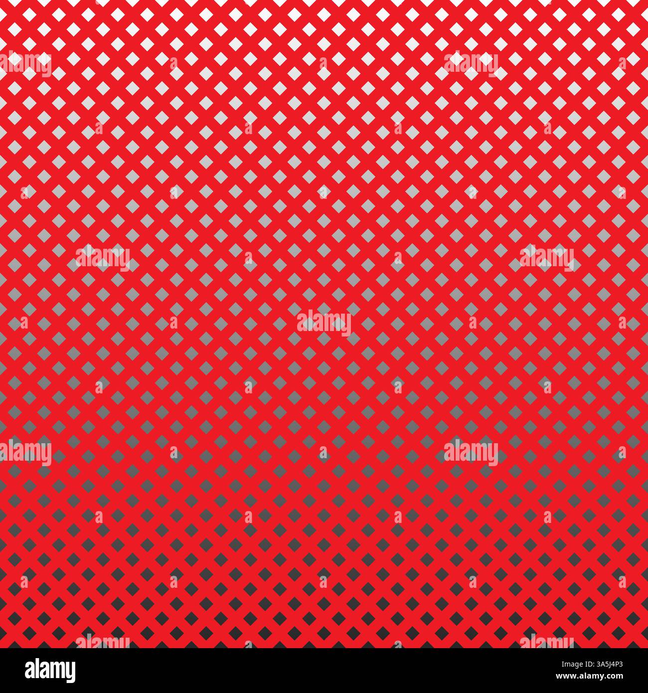 Seamless white to black gradient square boxes pattern on red background ...