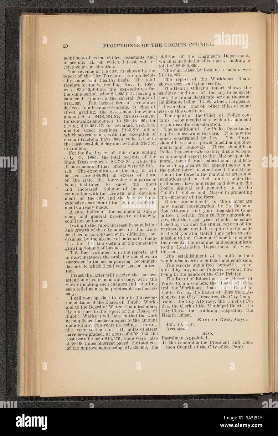 The Saint Paul City Council's proceedings for the year 1887, preserved ...