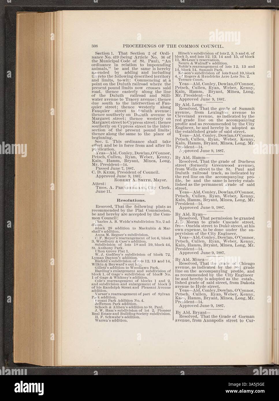 The proceedings of the Saint Paul City Council from 1887 outline key decisions and actions that ...