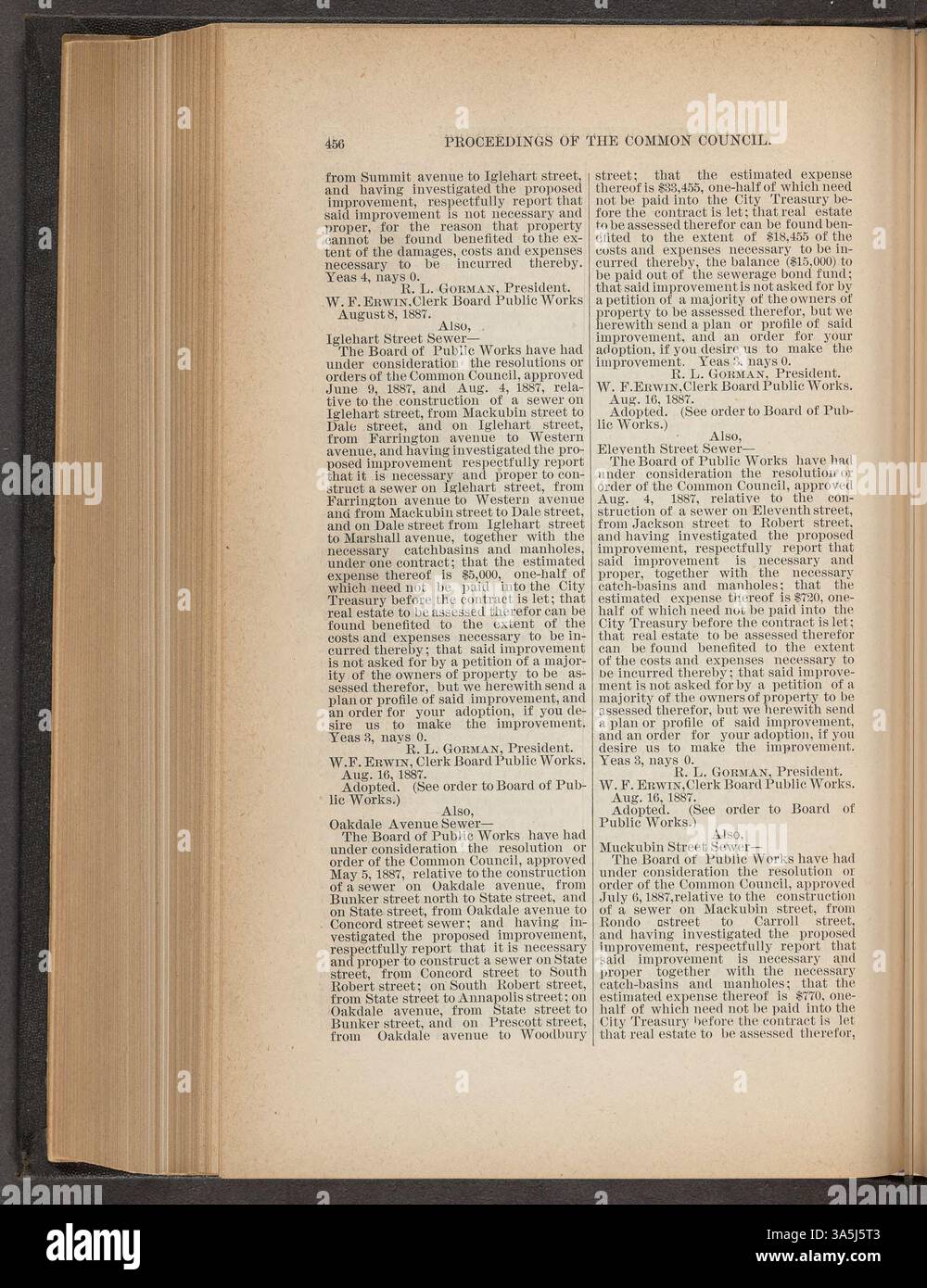 This record captures the official minutes from the common counci hi-res ...