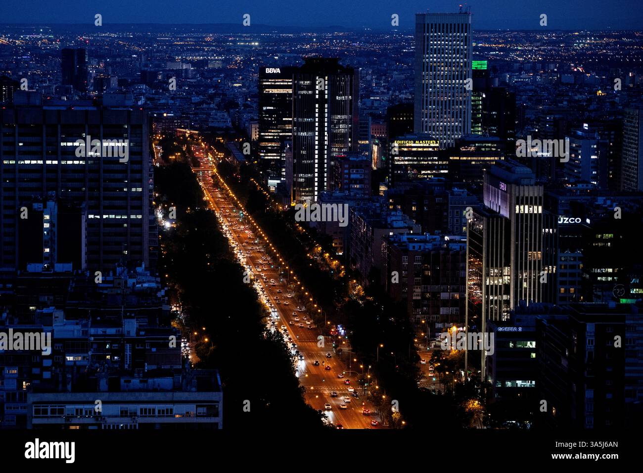 Madrid, September 19, 2023. Realia Building. Plaza de Castilla. Skyline ...