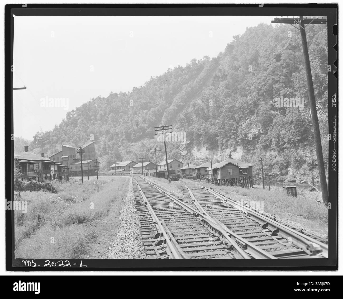 Railroad tracks, coal cars, and tipple at Southern Coal Corporation's ...