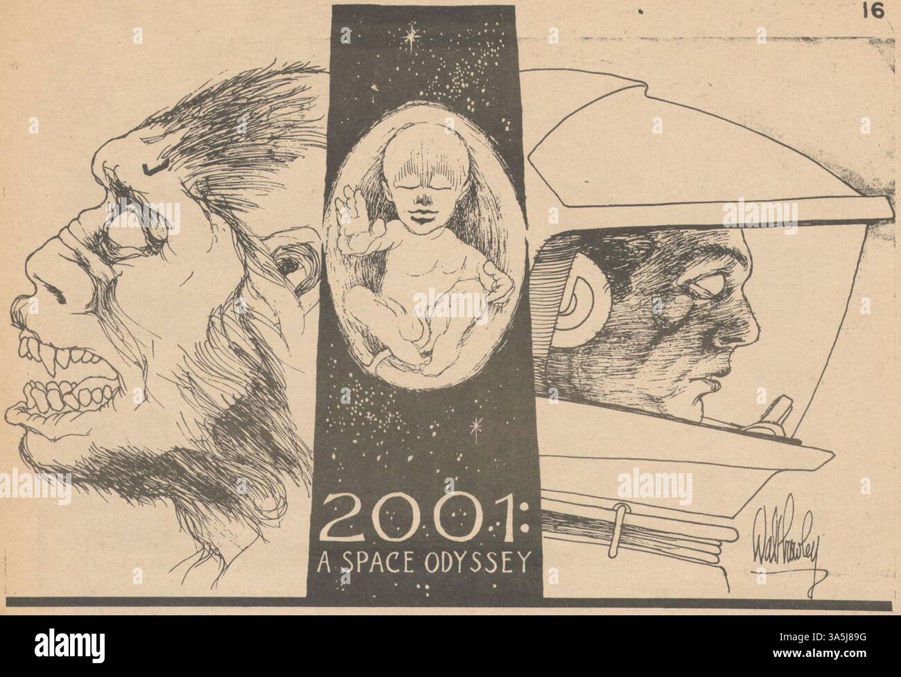 This illustration by Walt Crowley was created for his review of *2001 ...