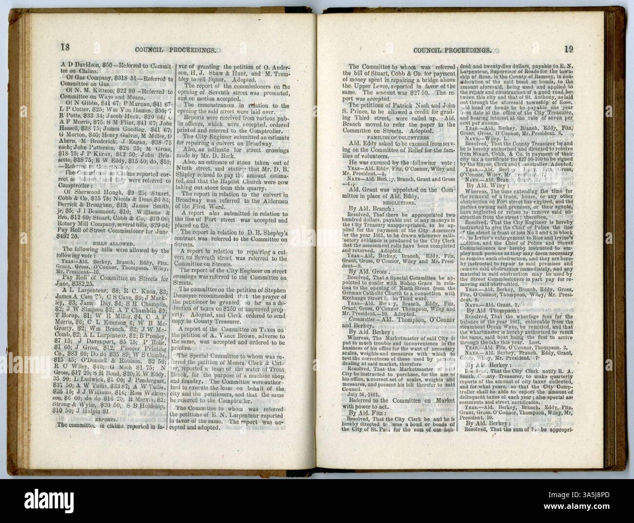 This document presents the official proceedings of the St. Paul City ...