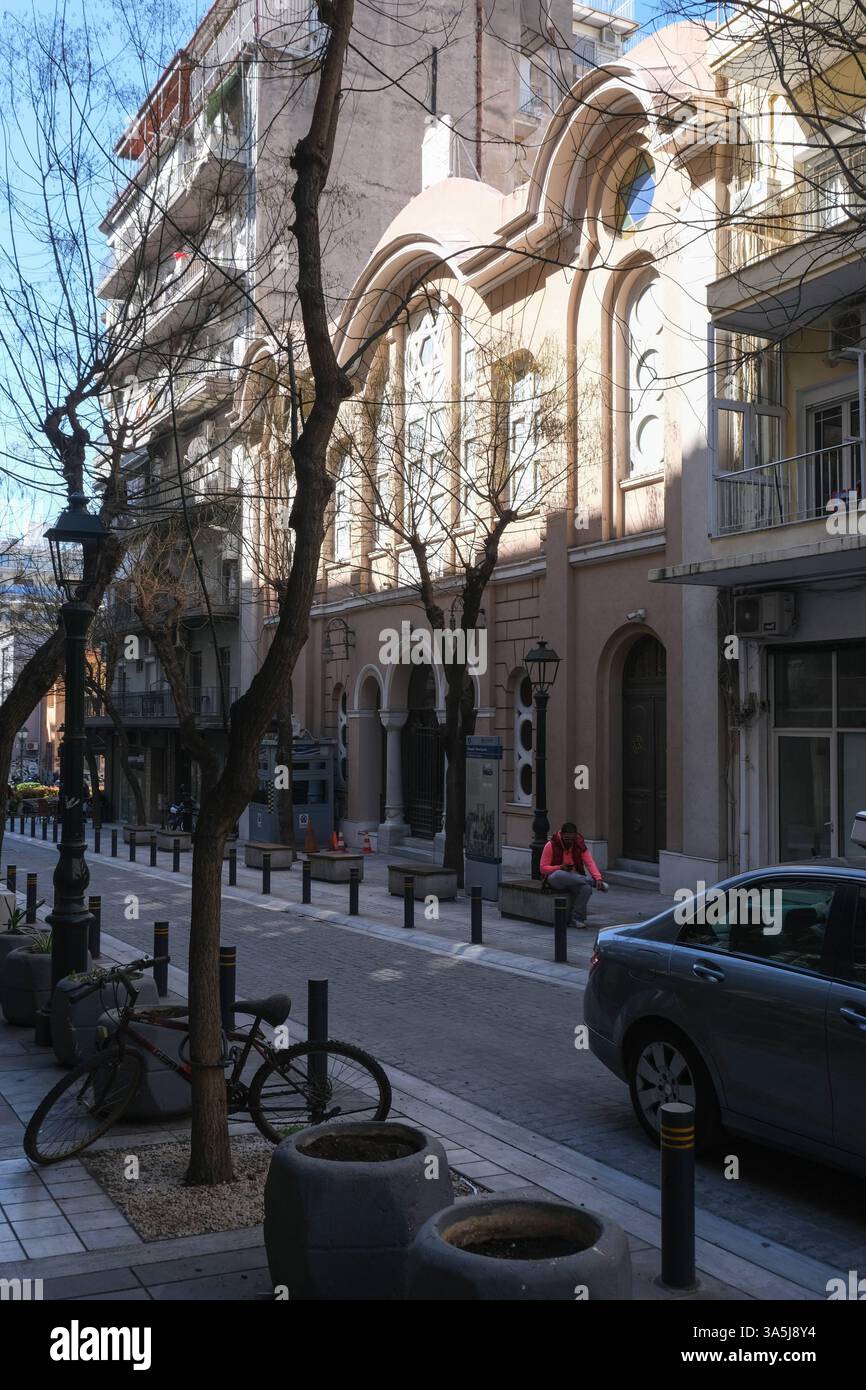 Monastir Synagoge, einzige Synagoge in Thessaloniki, erbaut 1925-27 ...