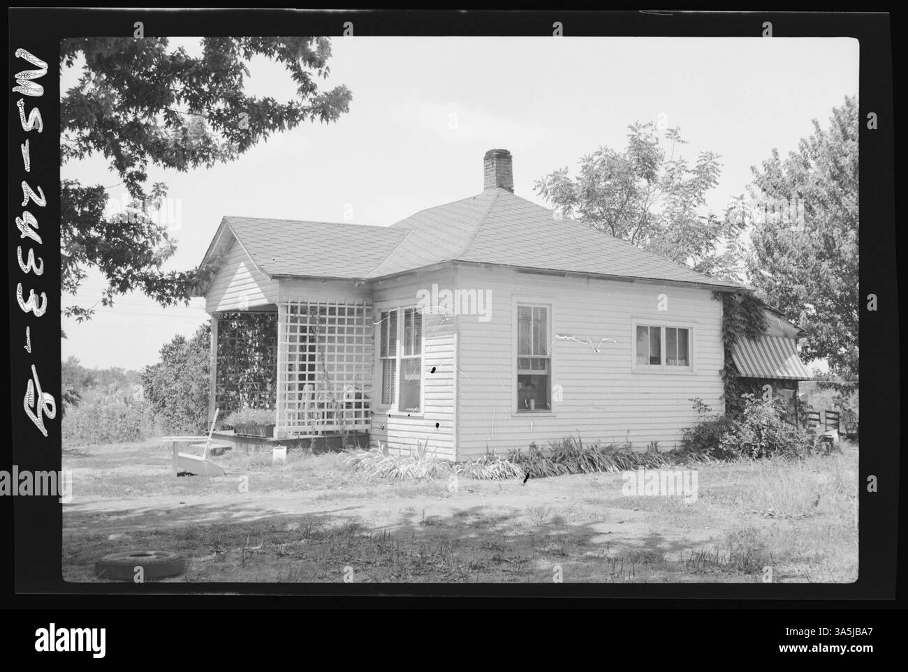 This 1946 photograph shows a typical house in a mining community ...