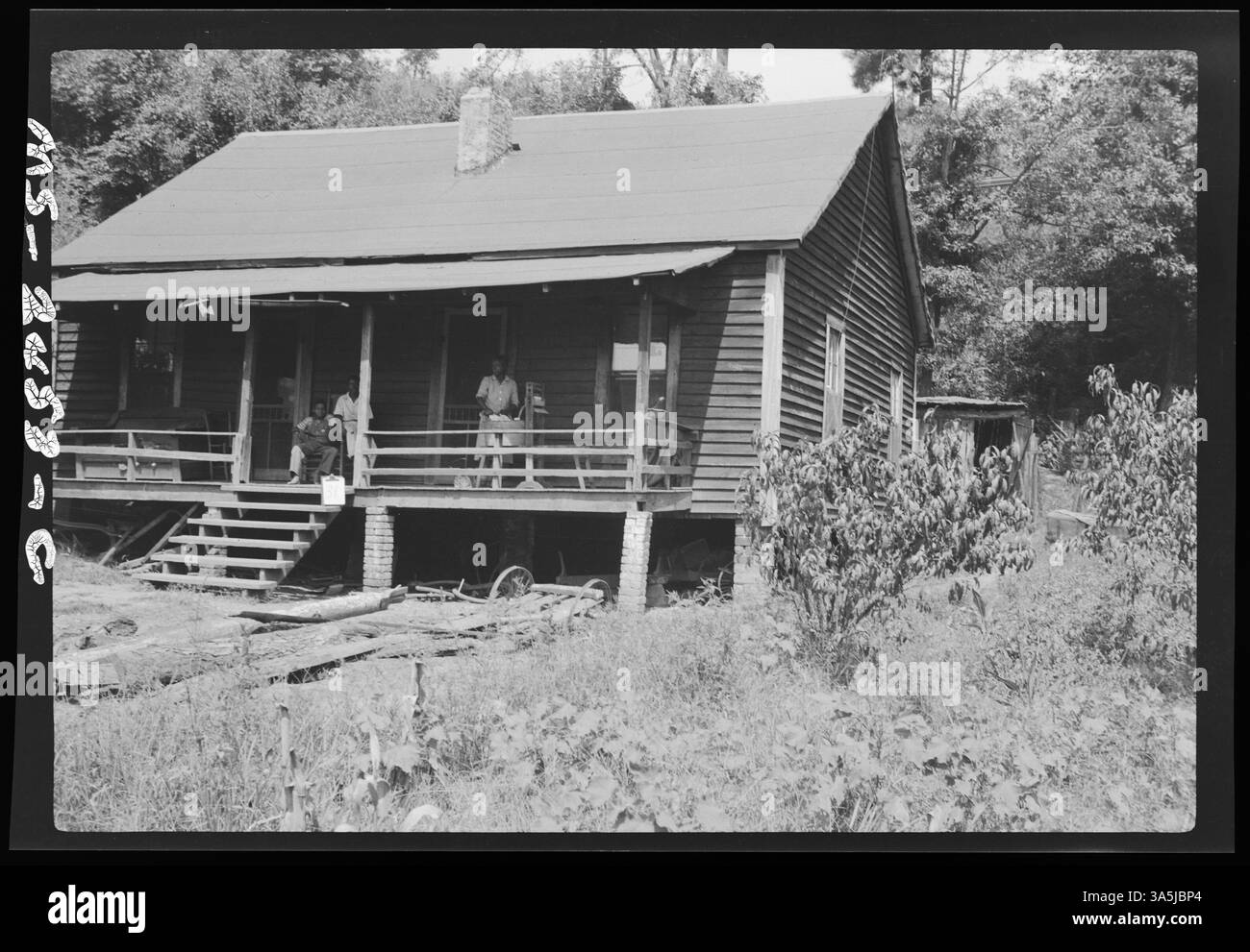 This image shows a house in a mining community, representing typical ...