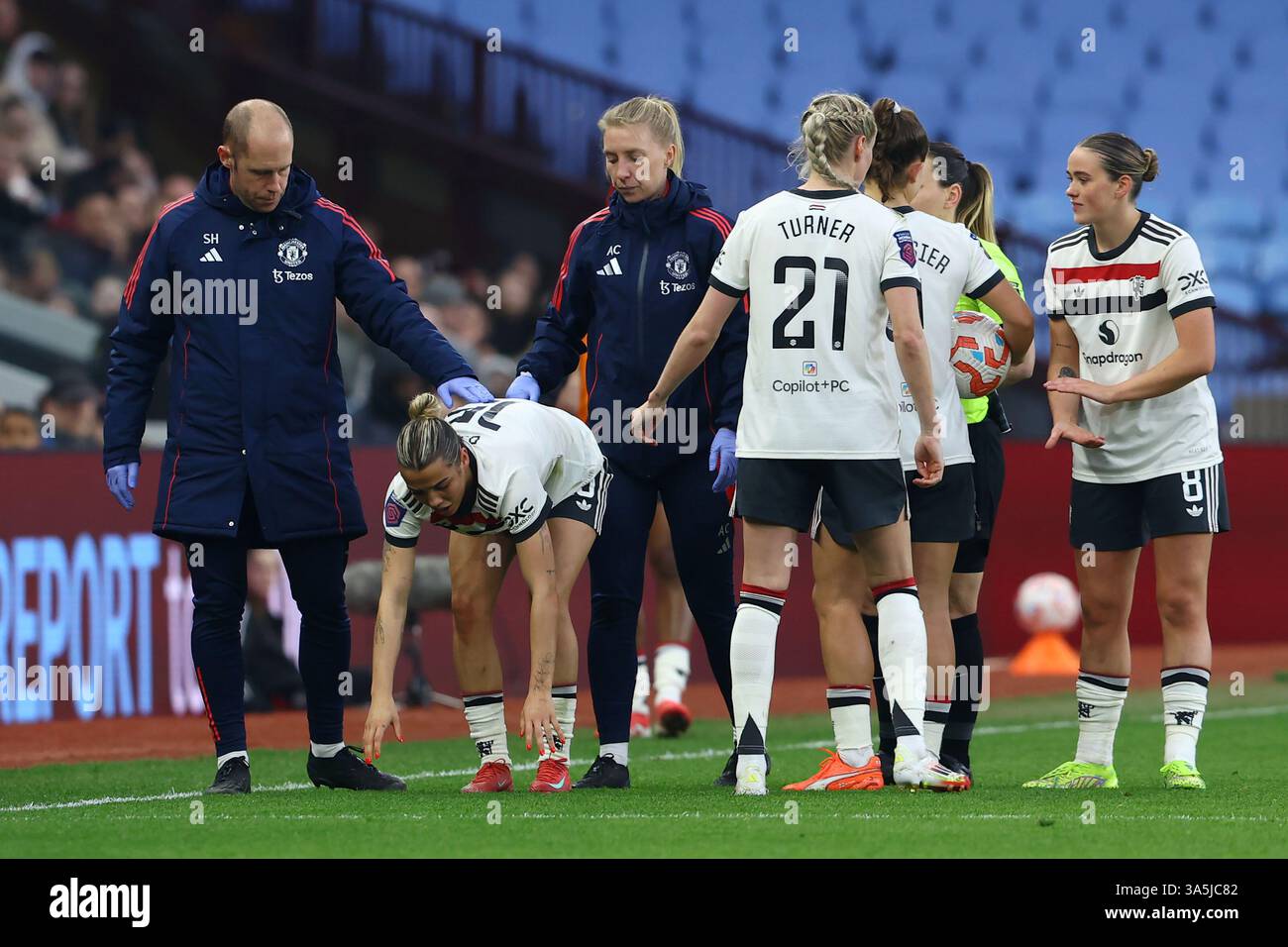 Birmingham, England, 23rd March 2025. Celin Bizet of Manchester United ...