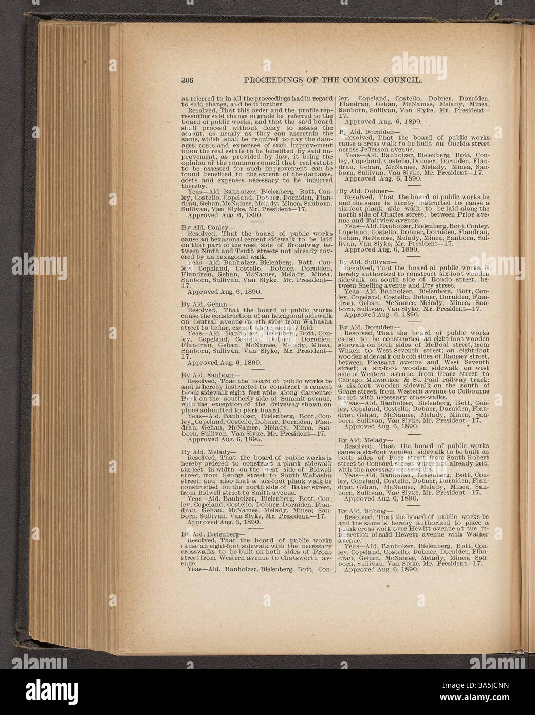 The 1890 proceedings document ordinances, resolutions, and decisions ...