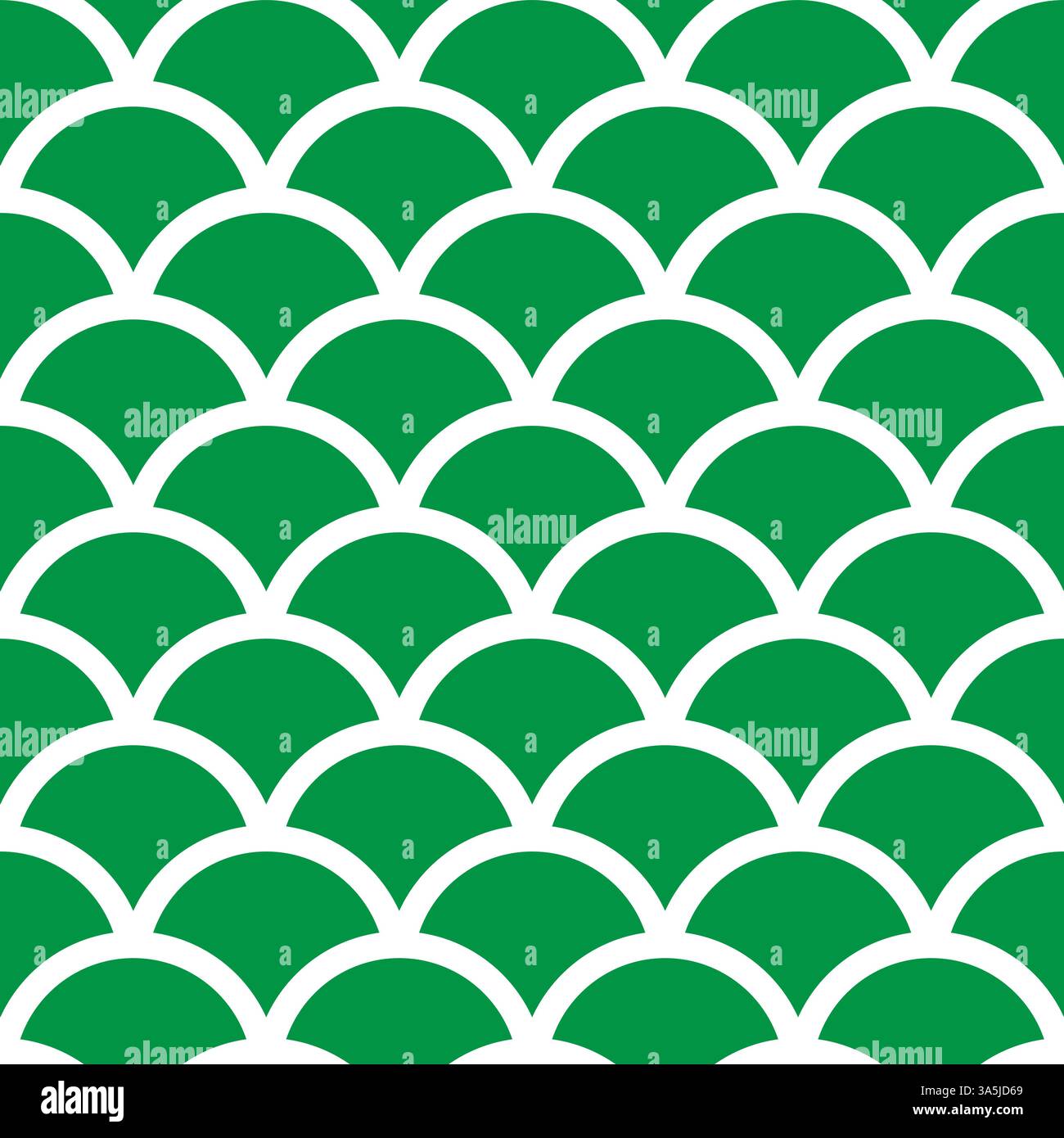 Traditional green Seigaiha Japanese seamless wave pattern, texture, web ...