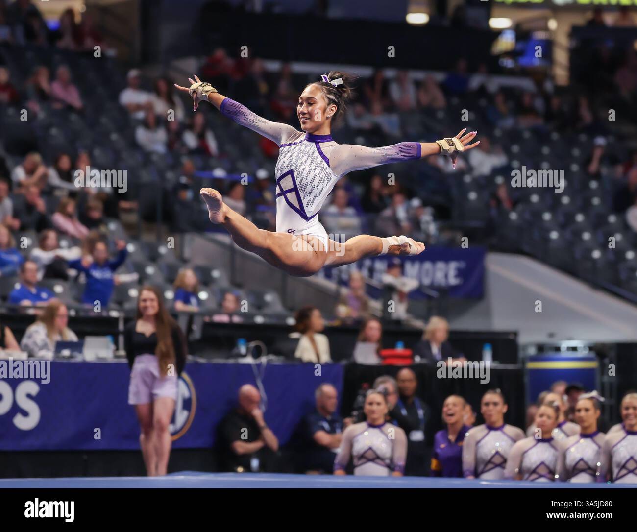 March 22, 2025: LSU's Kailin Chio on the floor exercise during Session ...