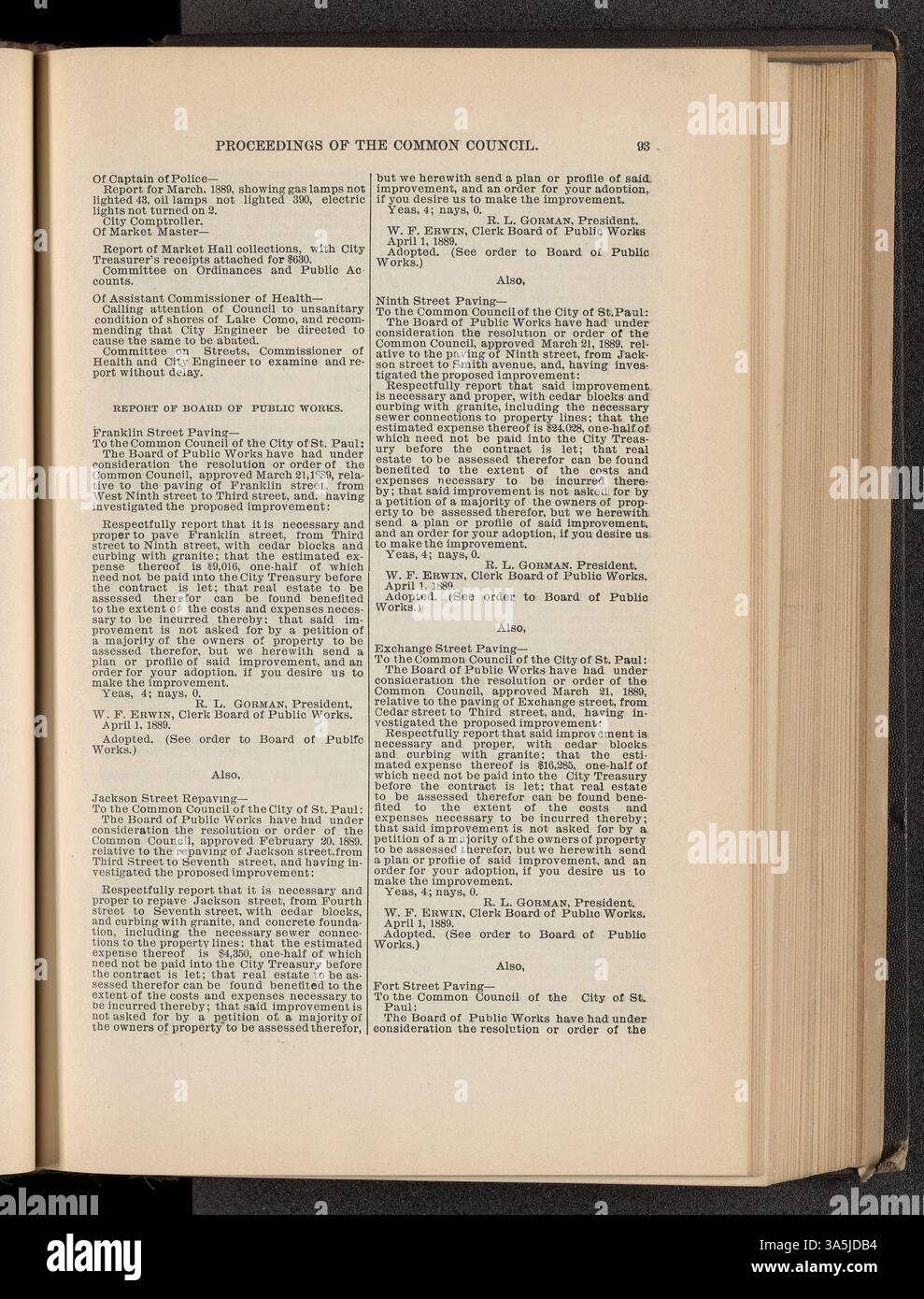 The 1889 Common Council proceedings provide an overview of ordinances ...