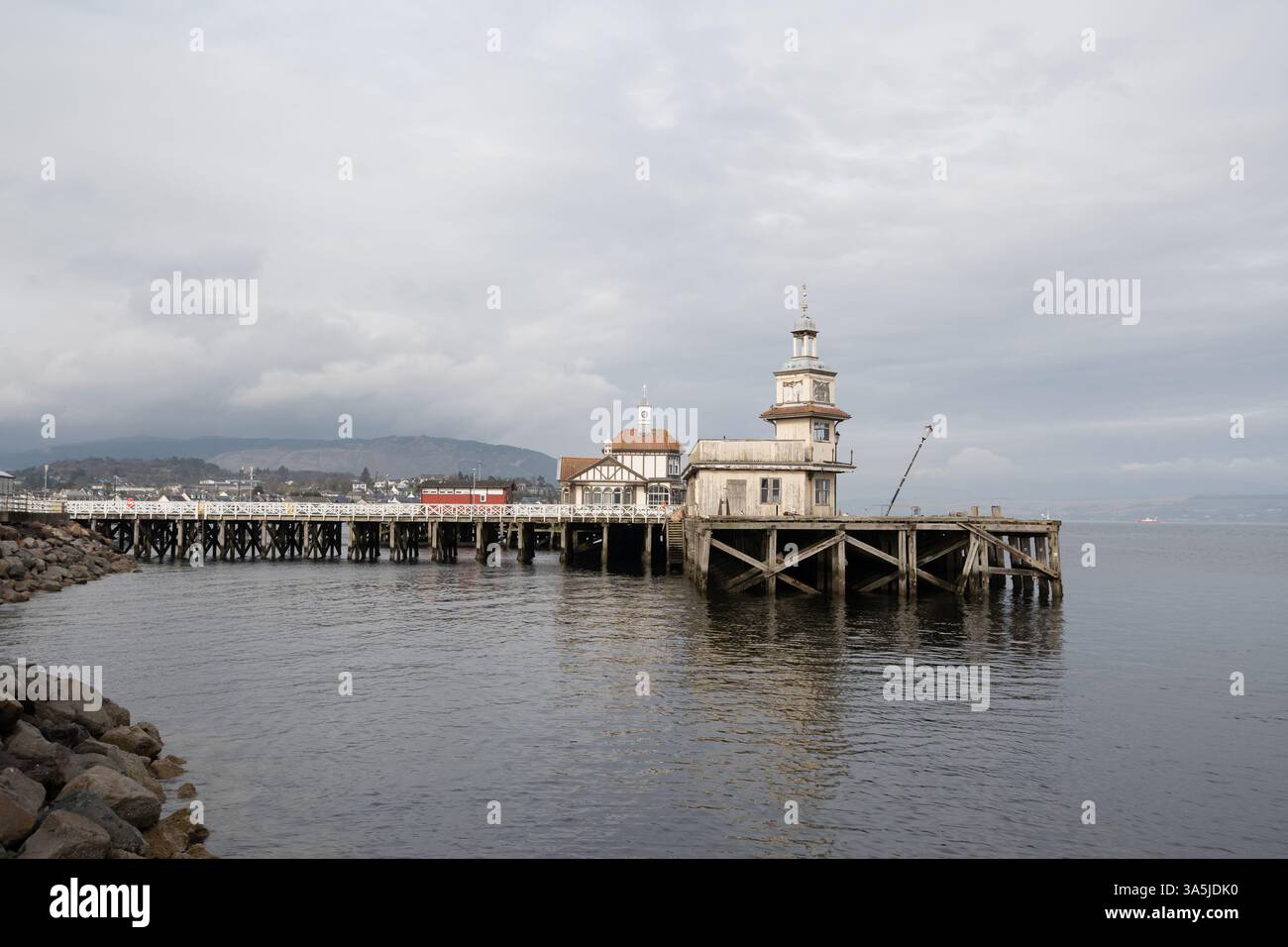 Victorian Dunoon timber ferry pier in Scotland, Category A listed ...