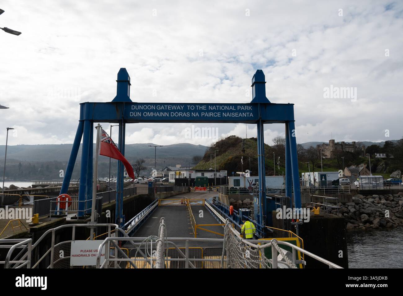 Dunoon, Scotland, UK 22.03.25 Caldonian MacBrayne CalMac foot passenger ...