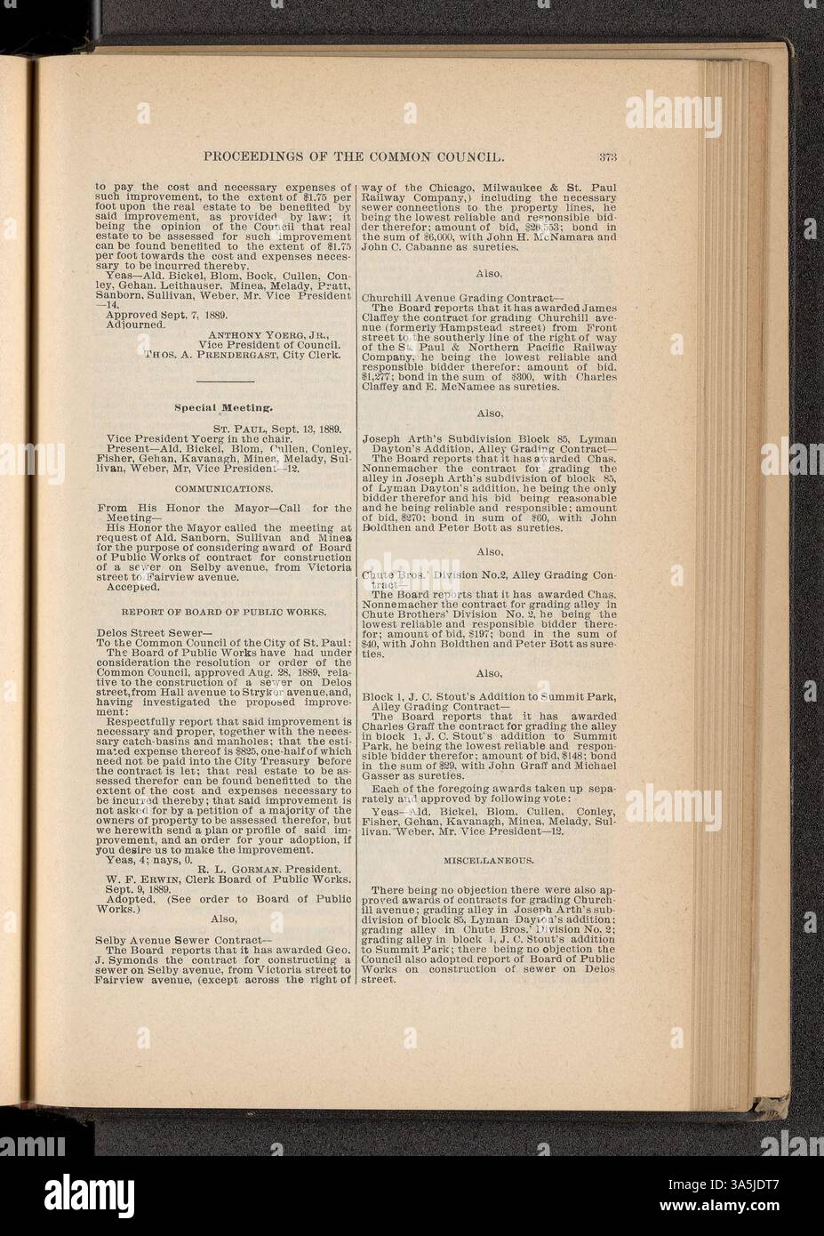 The official minutes of the Common Council of Saint Paul from 1889 ...