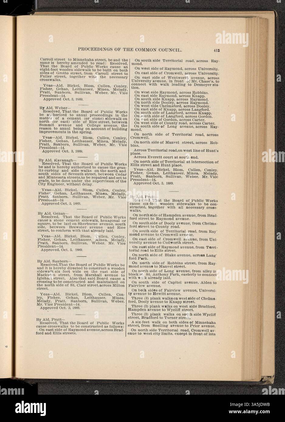 This collection of minutes from the 1889 Common Council captures the ...