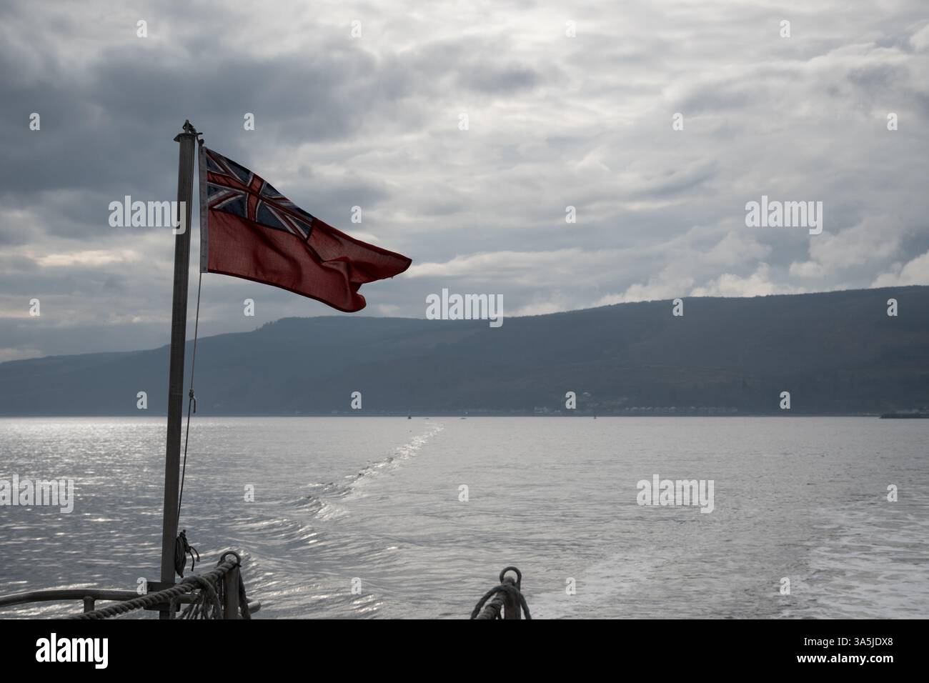 The British Red duster Ensign flag flown by civil vessel of merchant ...