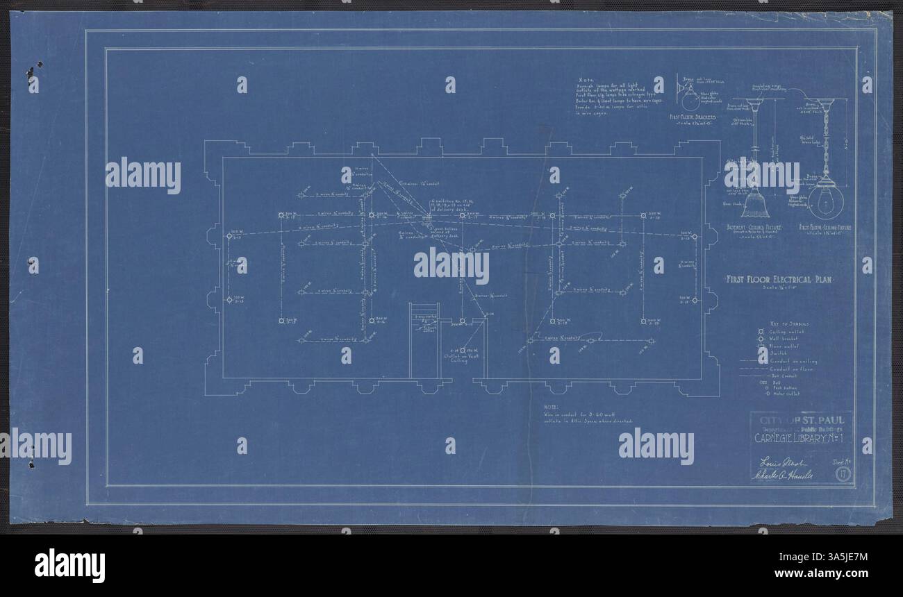 The architectural blueprint for the first floor electrical plan of the ...