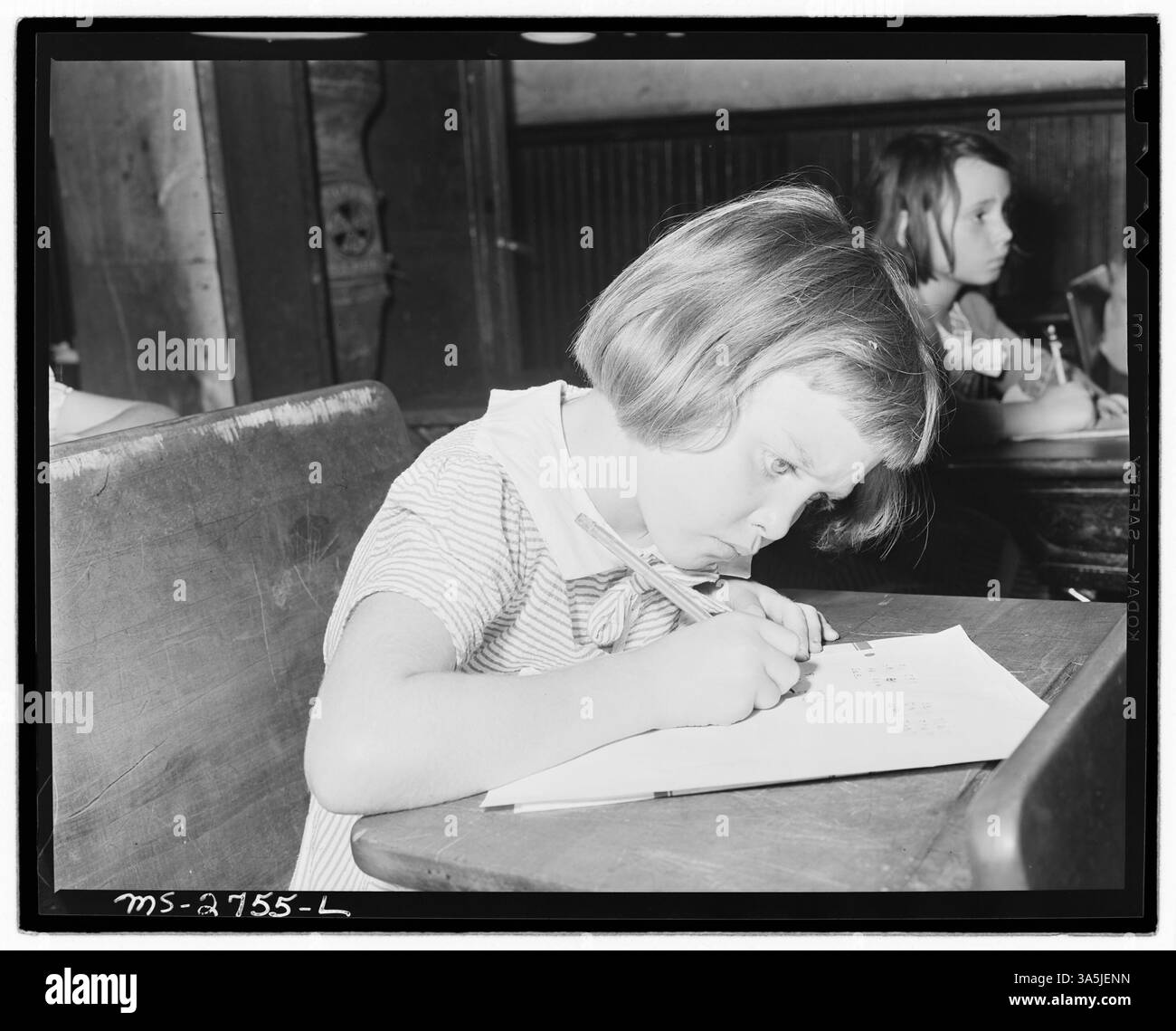 Seven-year-old Wanda Lee Sergent, a second grader, is photographed in ...