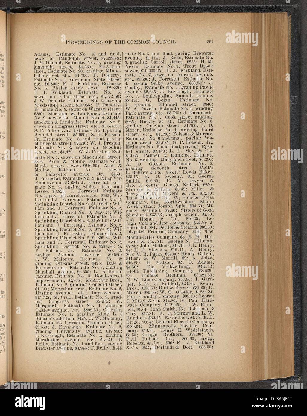 This set of records from 1888 highlights the significant actions hi-res ...