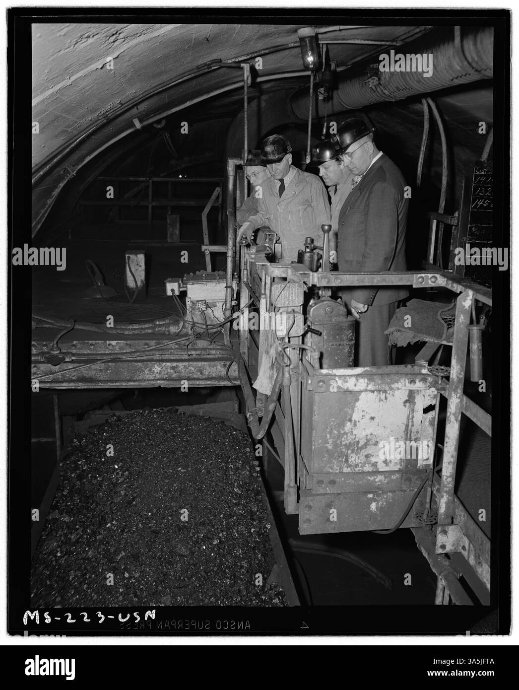 Admiral Boone inspects coal cars in Buckeye Coal Company’s Nemacolin ...
