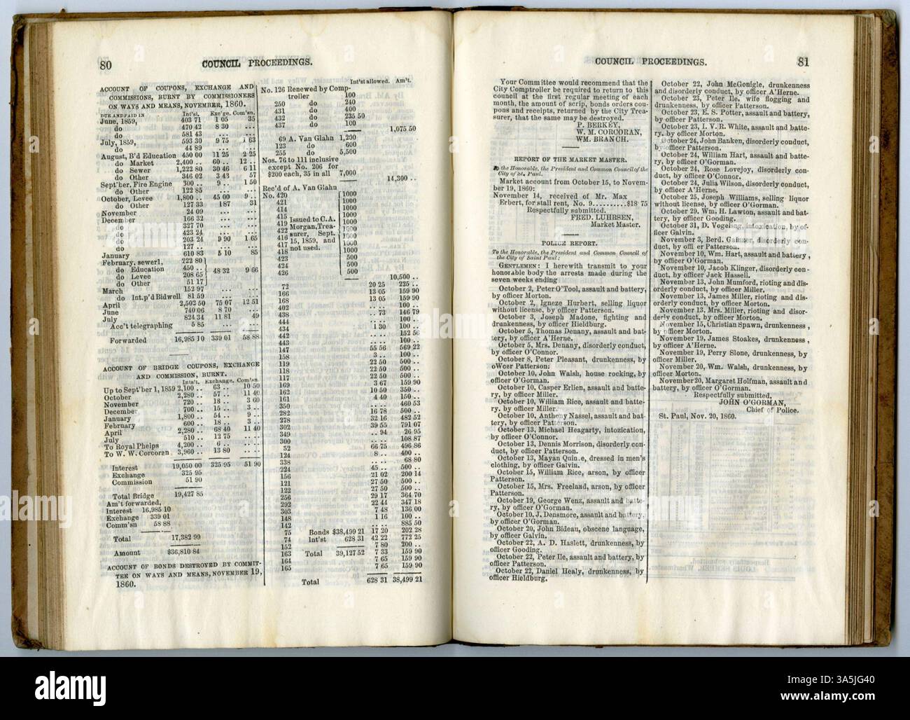 Official record of the St. Paul Common Council's actions during 1860 ...