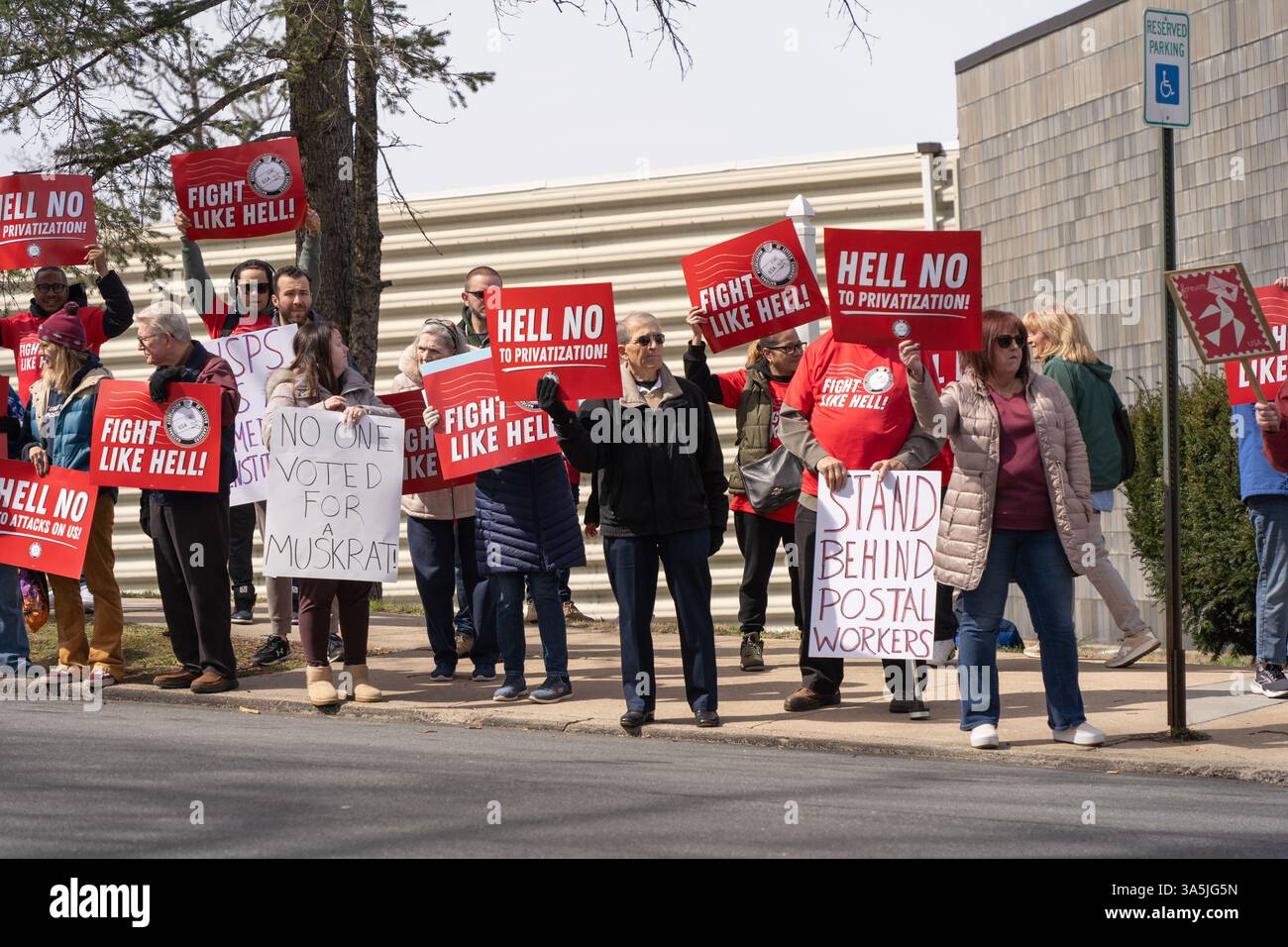 Wyomissing Pennsylvania – March 23, 2025: Postal Workers protest ...