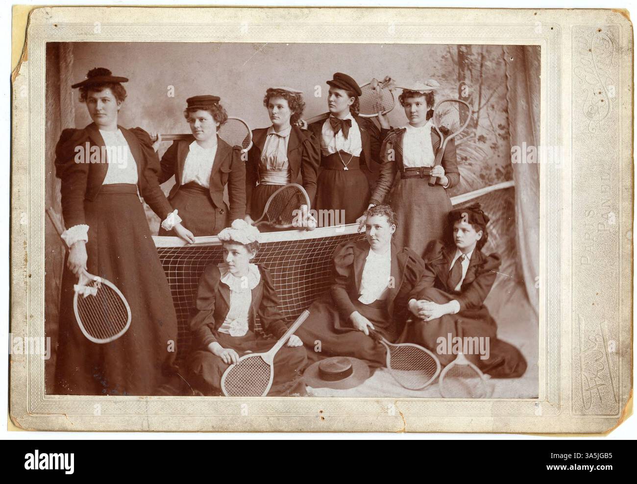Group portrait of the women's tennis team from St. Cloud State ...