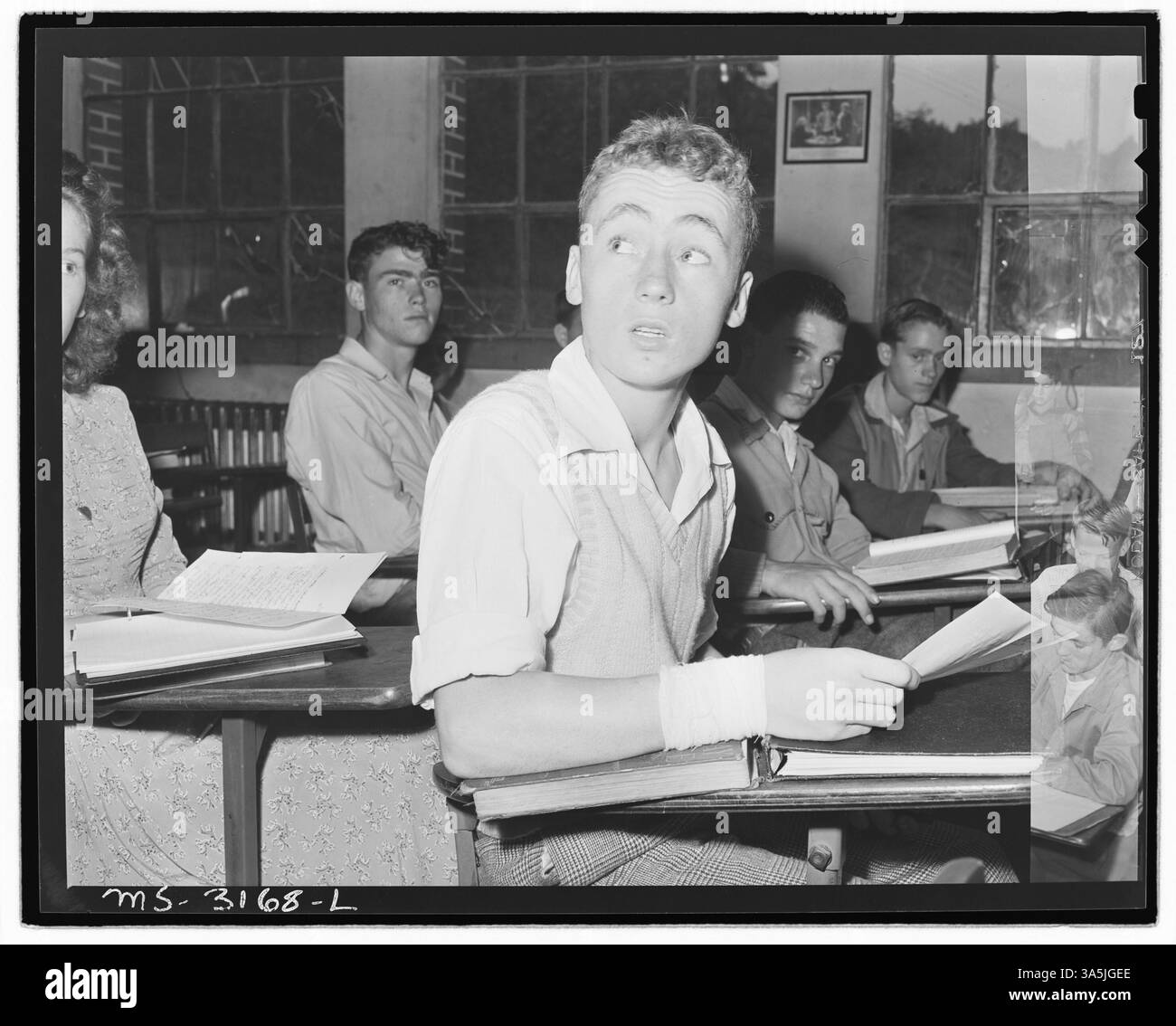 Harry Ray Fain, the son of a coal loader, attends high school in ...